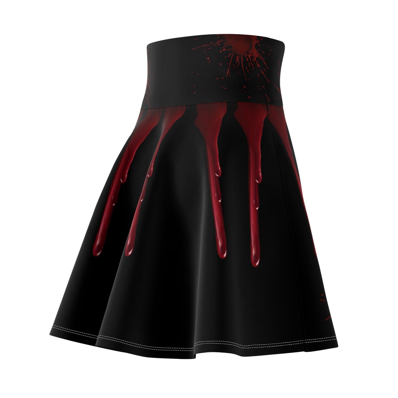 Horror Circle Skirt With Blood Drips and Spatter, , Women's Halloween ...