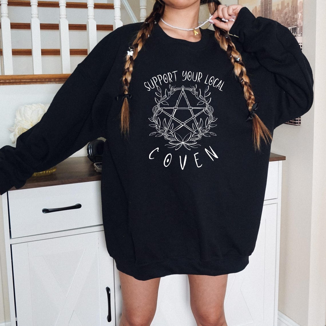 Coven Sweatshirt, Support Your Local Coven Halloween Shirt, Witchy ...