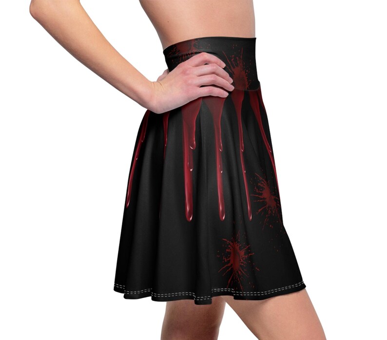 Horror Circle Skirt With Blood Drips and Spatter, , Women's Halloween ...