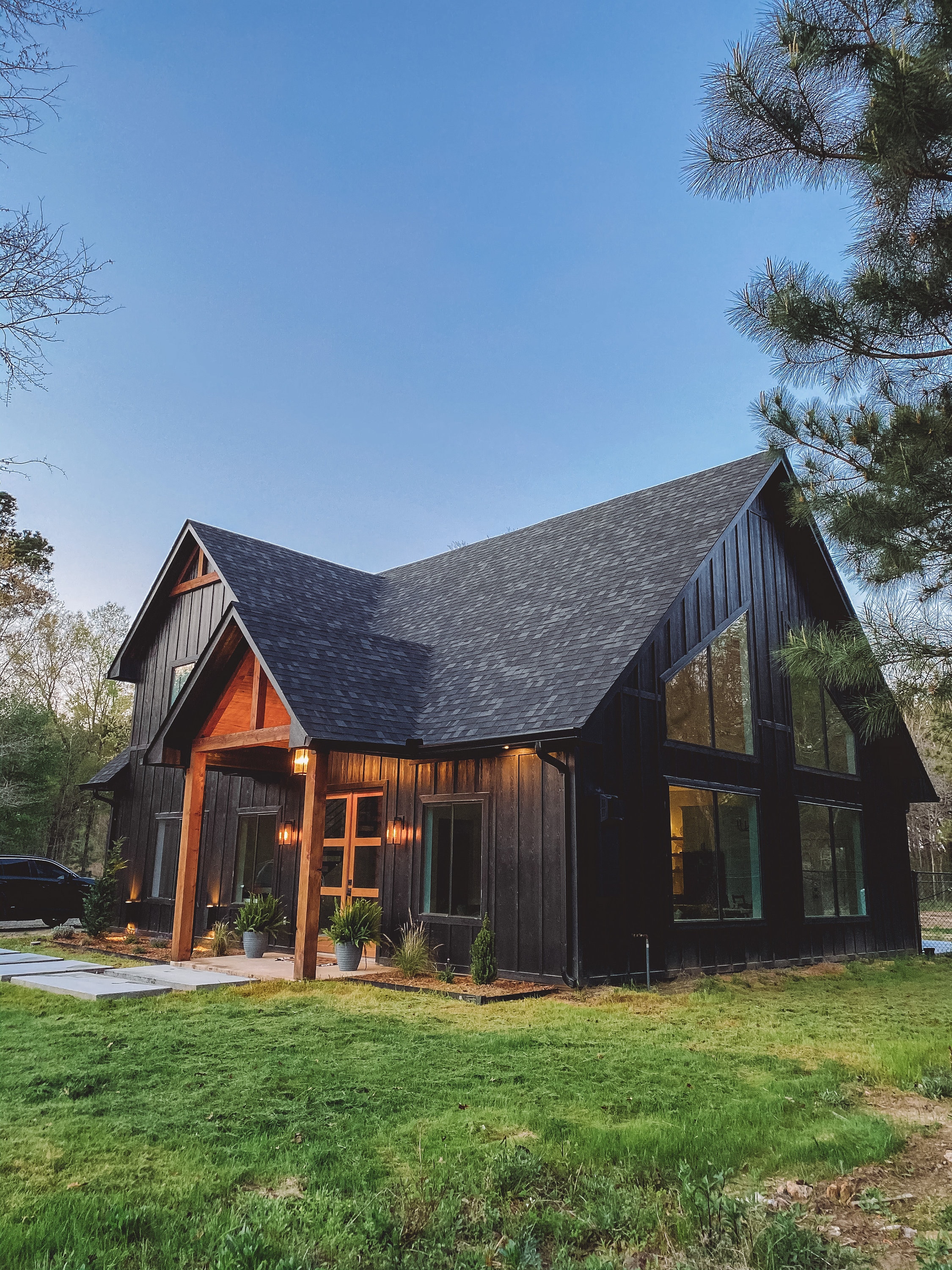 Modern Black House Plans - Etsy