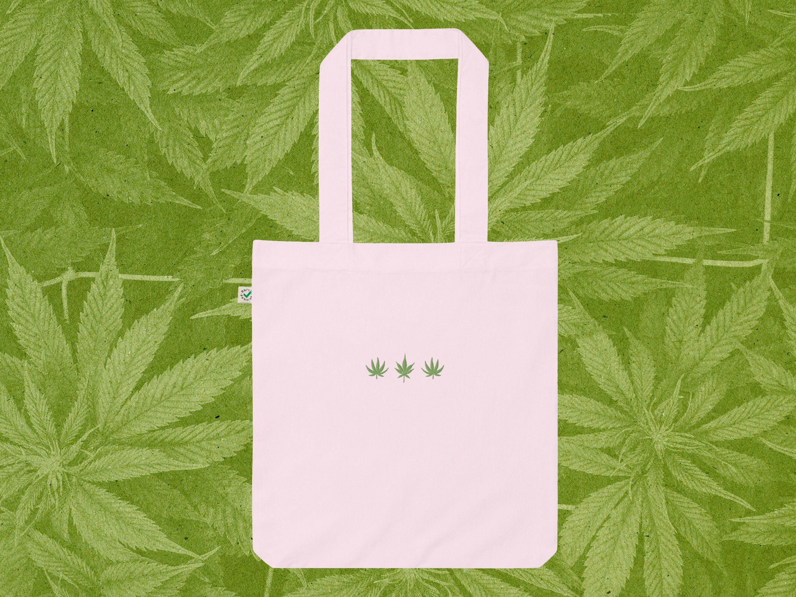 Cannabis Leaf Organic Embroidered Tote Bag Marijuana Leaf - Etsy