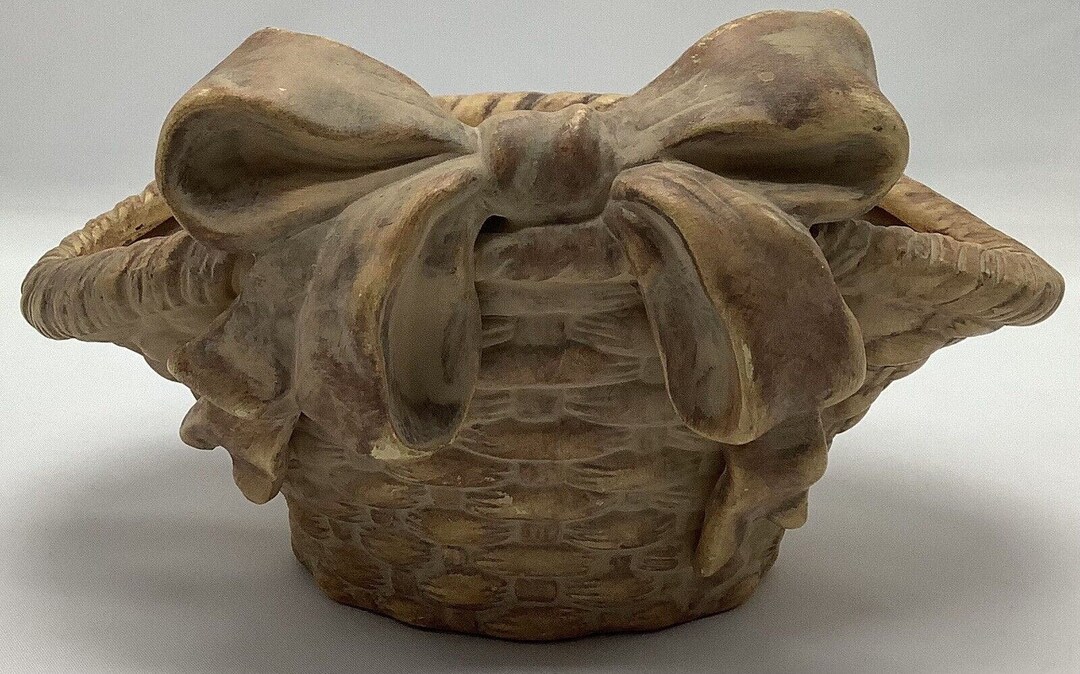 Pacific Rim Textured Terra Cotta Bow Basket Bowl Planter - Etsy