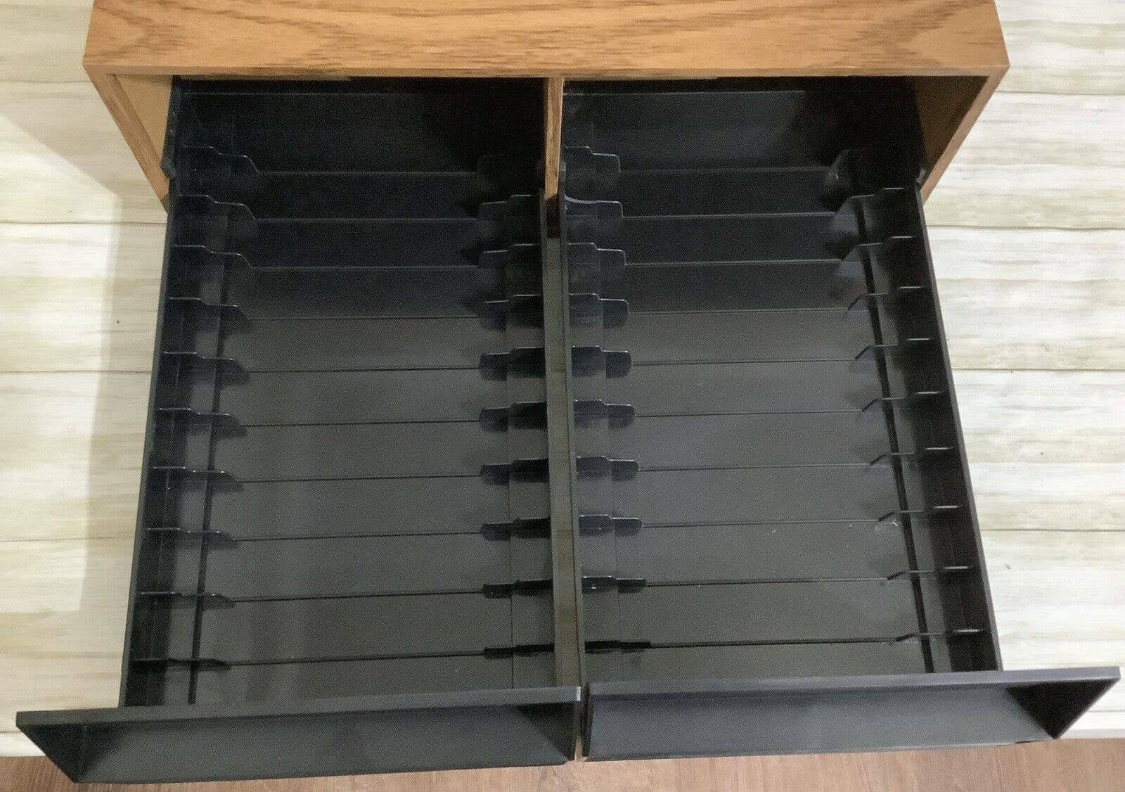 Vintage VHS or Beta Tape Faux Wood 22 Slot Storage Case. Great ...
