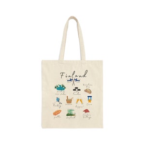 Finland Canvas Tote Bag | Finland Tourist and Souvenir Tote, Finnish ...