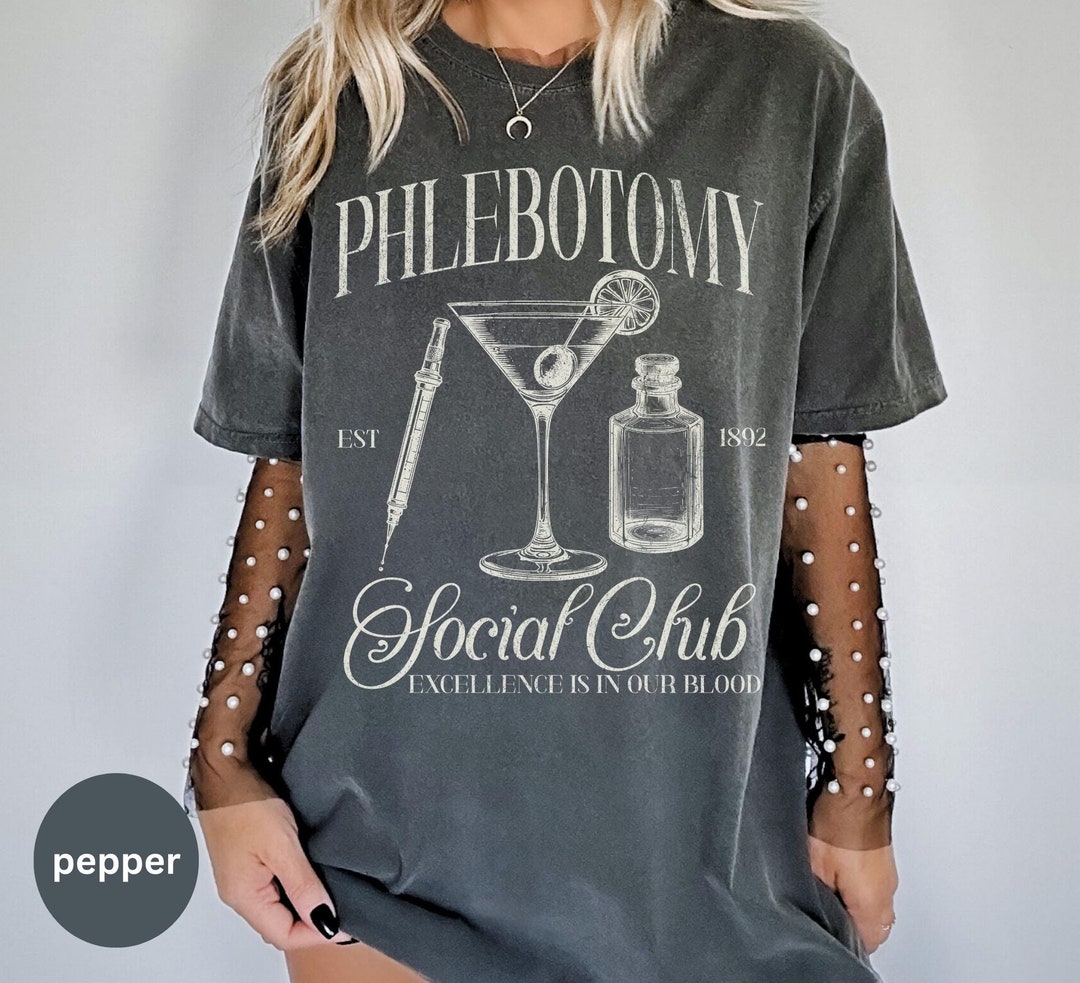 Phlebotomy Social Club Shirt, Phlebotomist Shirt Gift for Phlebotomist ...