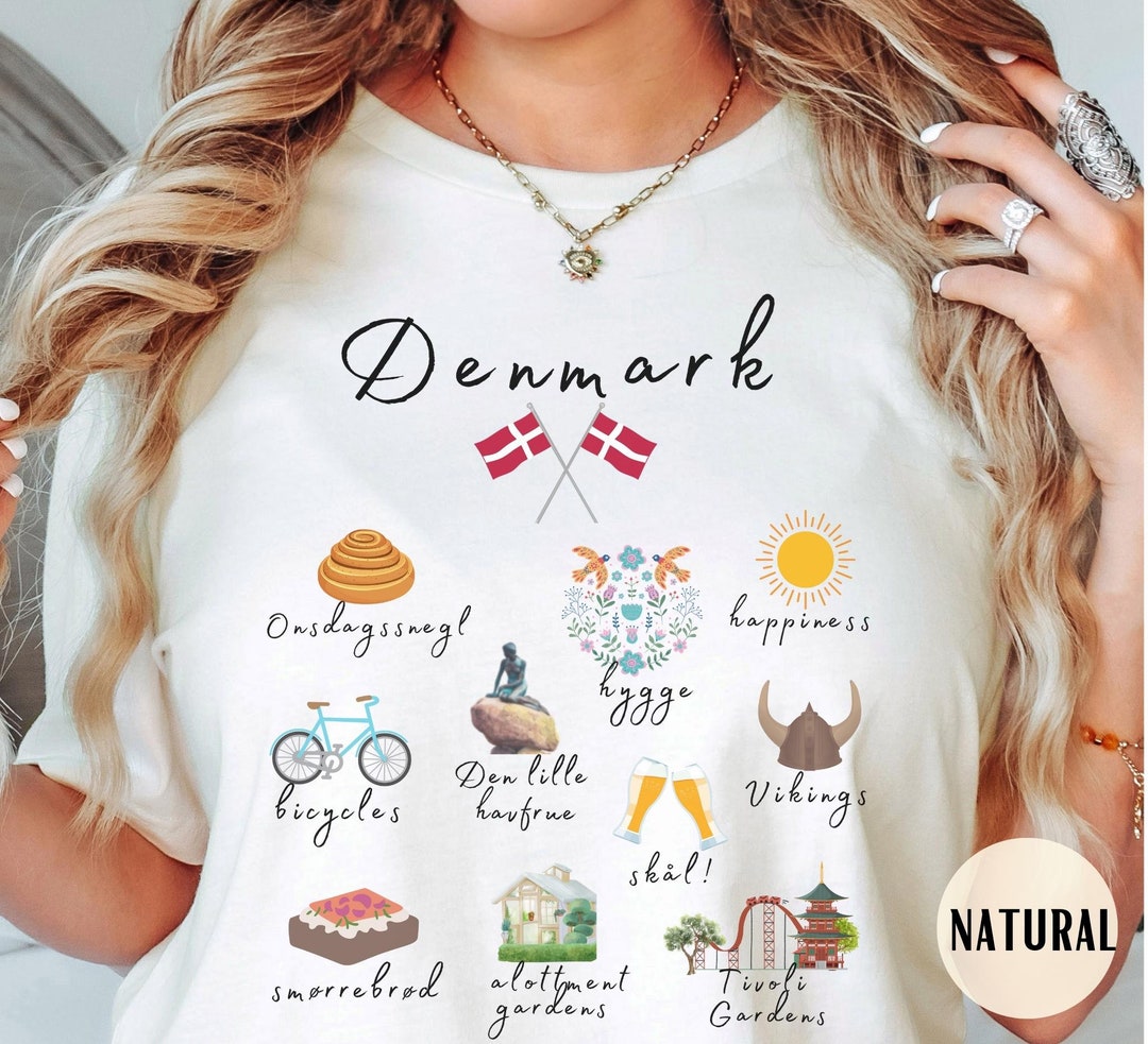 Denmark Shirt | Danish Gems & Landmarks Souvenir Tee and Gift ...