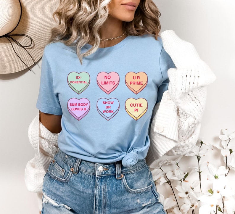 Valentine's Math Conversation Hearts Shirt | Funny & Cute Valentines ...