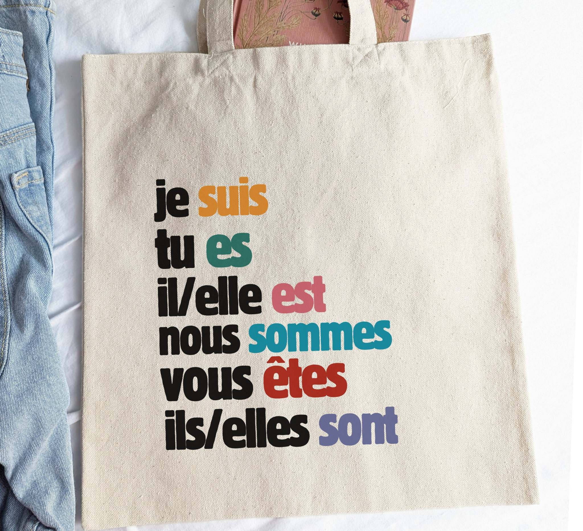 French Teacher Tote Bag Canvas Tote Bag Gift for French Teacher ...