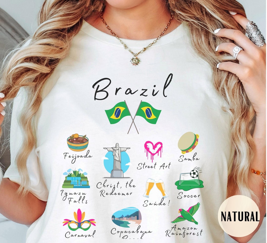 Brazil Shirt | Brazilian Landmarks Souvenir Tee and Gift, Rio De ...