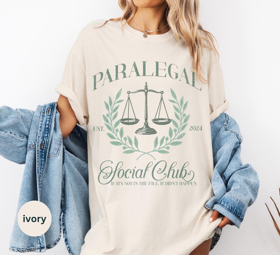Paralegal Social Club Shirt, Comfort Colors, Gift for Paralegal ...