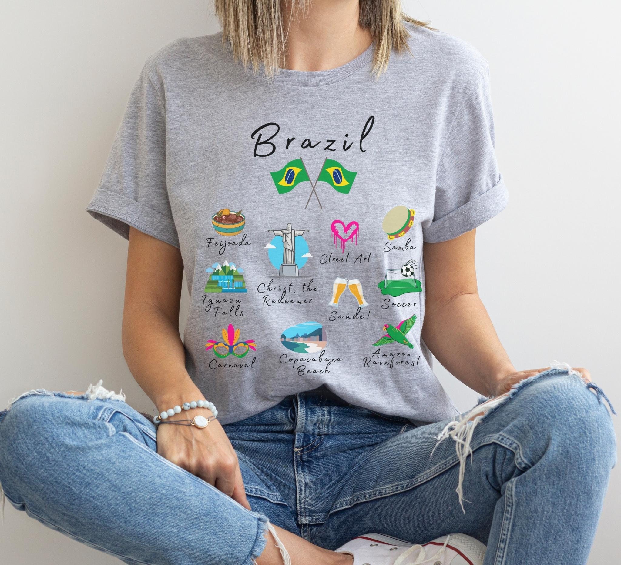 Brazil Shirt | Brazilian Landmarks Souvenir Tee and Gift, Rio De ...