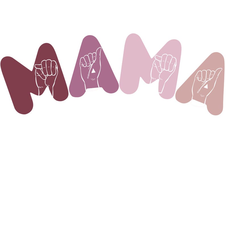 Mama ASL PNG File, Mother's Day PNG & Svg Files, American Sign Language ...