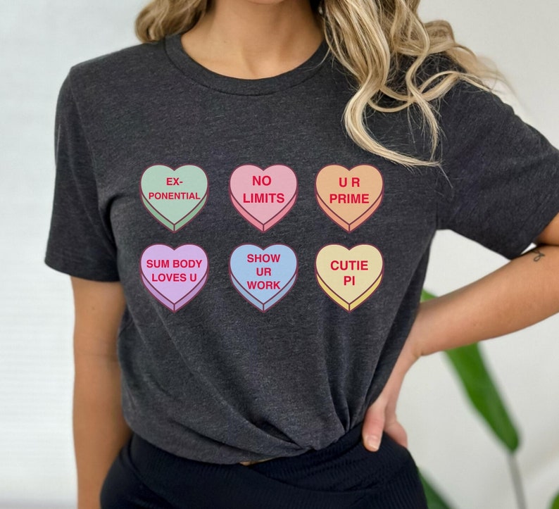 Valentine's Math Conversation Hearts Shirt | Funny & Cute Valentines ...