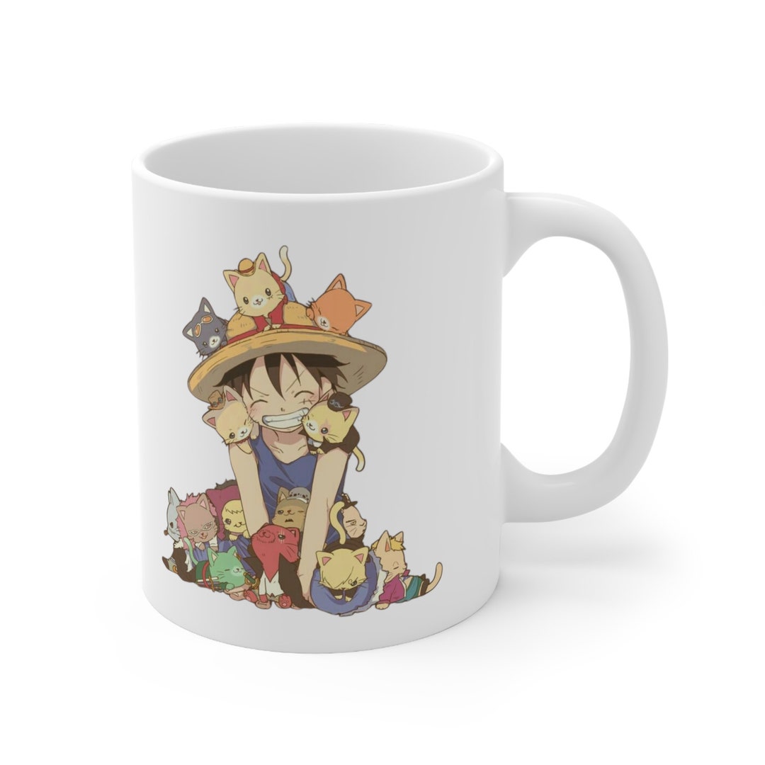 Luffy and Cats, One Piece, Muguiwara - Etsy