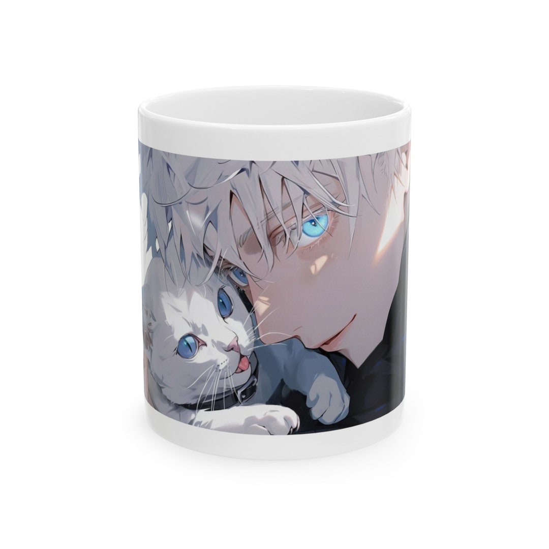 Satoru Gojo and Cat /jujutsu Kaisen/ Anime Gift /11oz - Etsy
