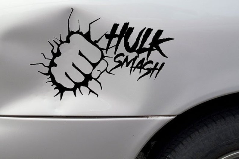 Dent Sticker Hulk Smash - Etsy