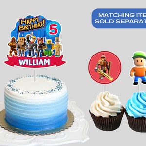 Roblox Cupcake Topper, Roblox Party, Roblox Birthday - Etsy