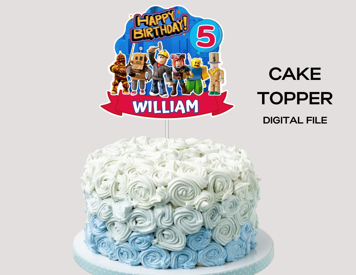 Roblox Cake Topper Roblox Party Roblox Birthday - Etsy