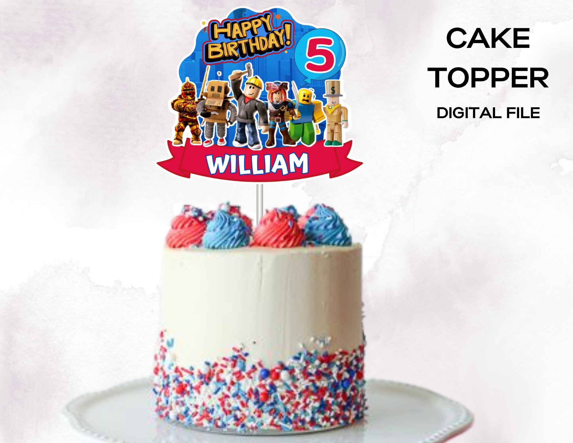 Roblox Cake Topper Roblox Party Roblox Birthday - Etsy