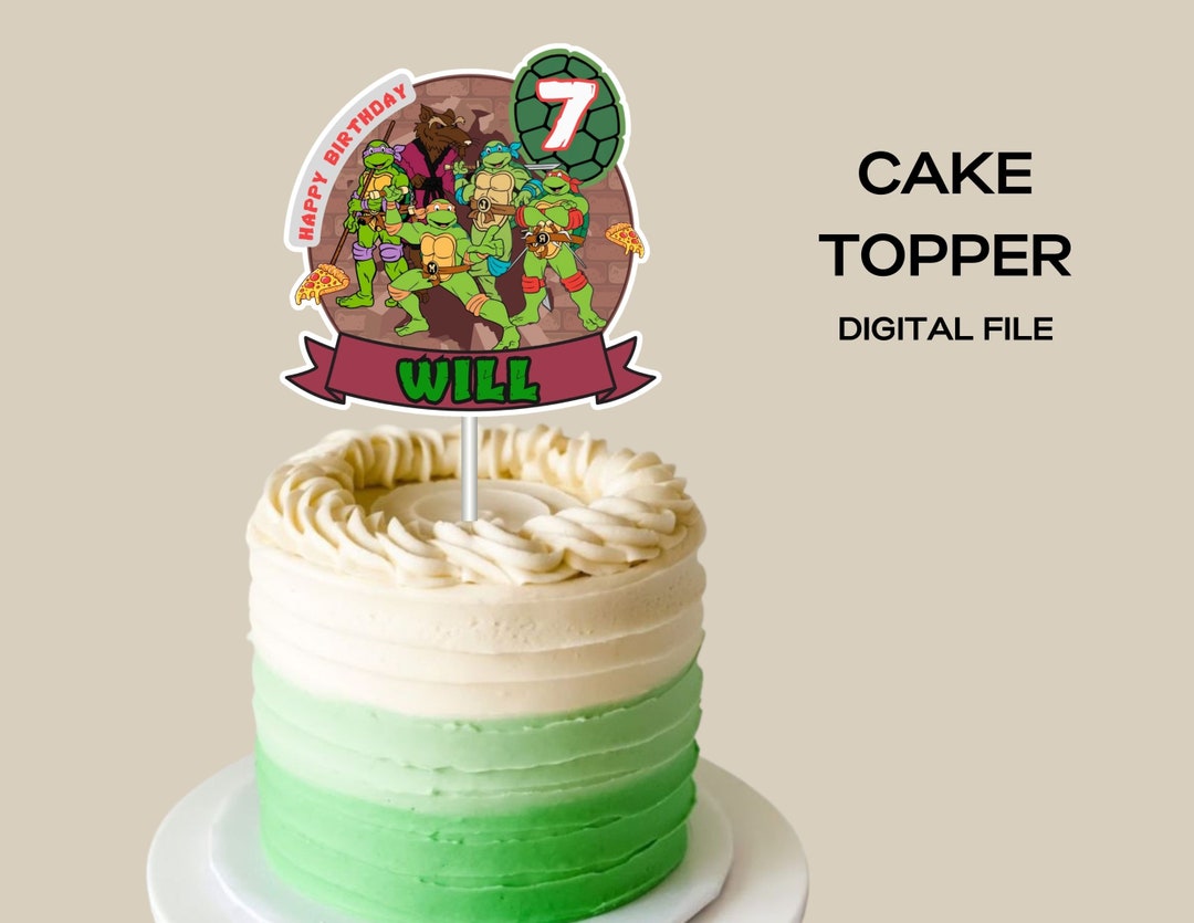 Turtle Cake Topper, Ninja Turtle Topper - Etsy