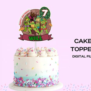 Turtle Cake Topper, Ninja Turtle Topper - Etsy