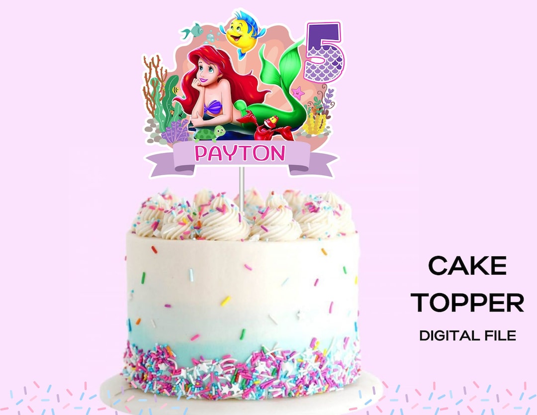 Little Mermaid Topper, Ariel Cake Topper, Mermaid Birthday Party - Etsy