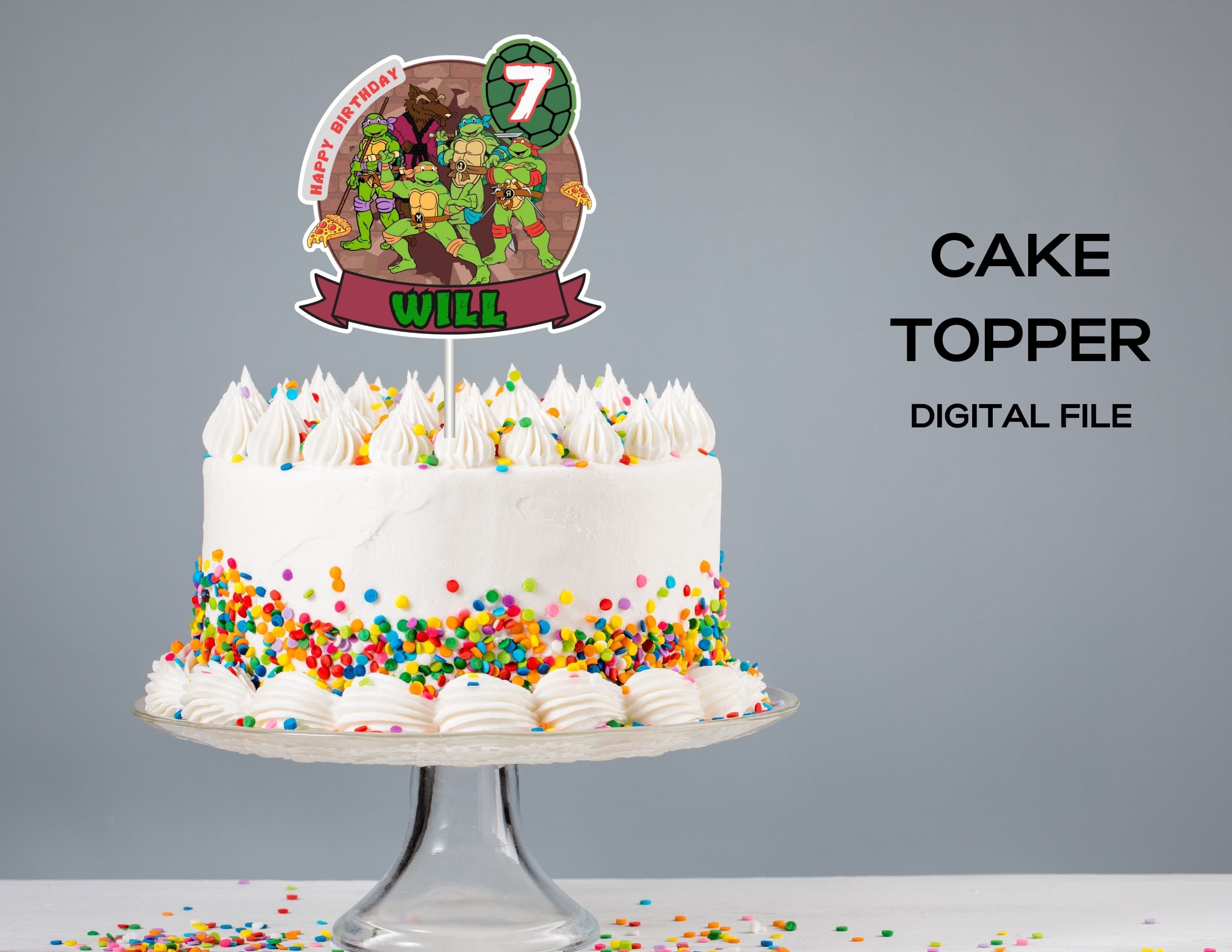 Turtle Cake Topper, Ninja Turtle Topper - Etsy