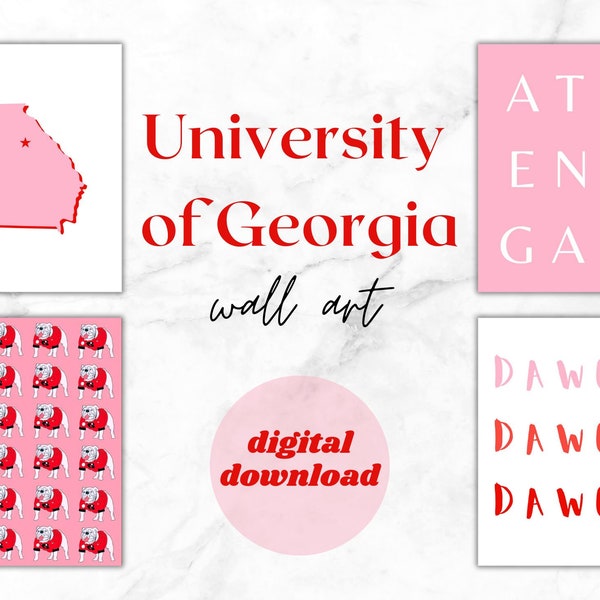 Preppy Uga Art - Etsy