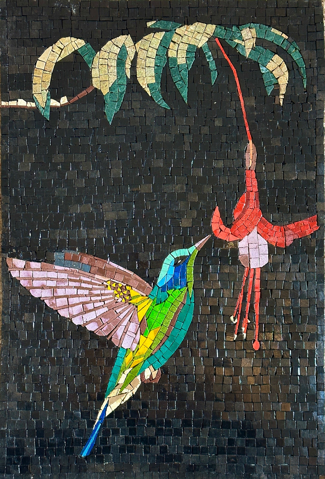 Mosaic Wall Art - Colorful Hummingbird - Marble & Natural Stone - Etsy