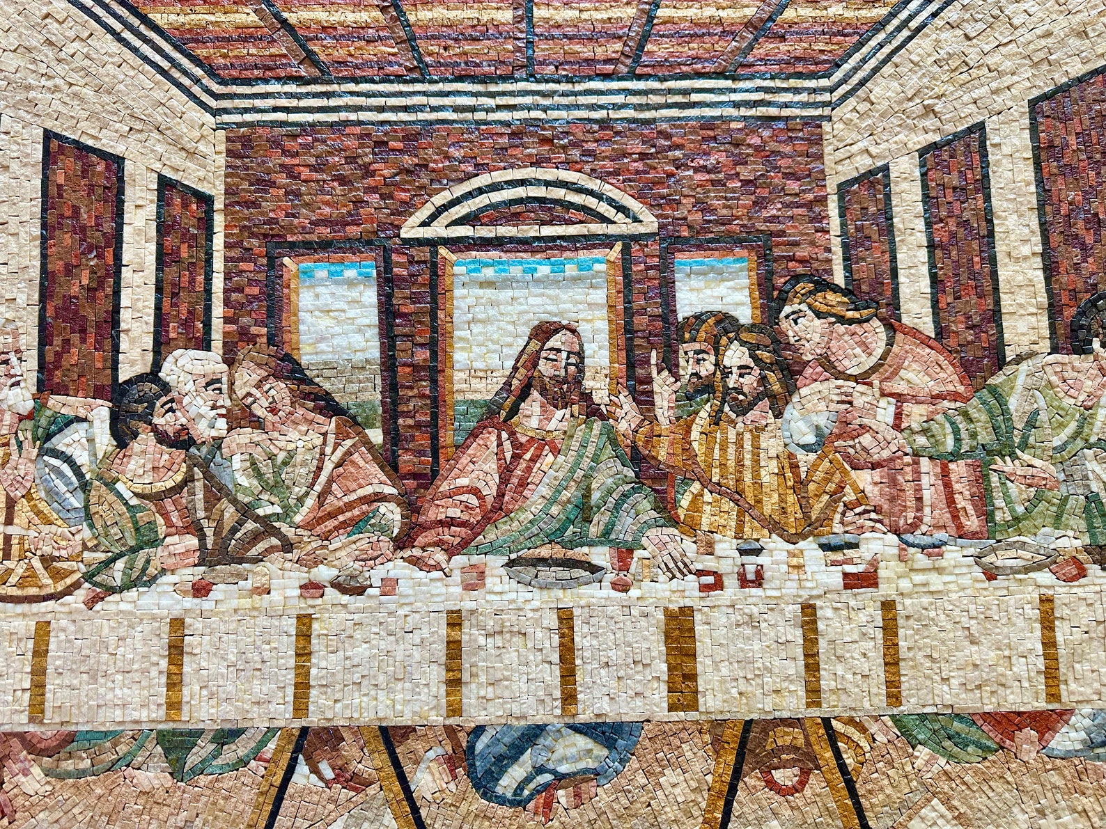 LAST SUPPER MOSAIC - Christian Mosaic Art - Religious Statement Art ...