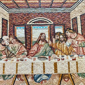 LAST SUPPER MOSAIC - Christian Mosaic Art - Religious Statement Art ...