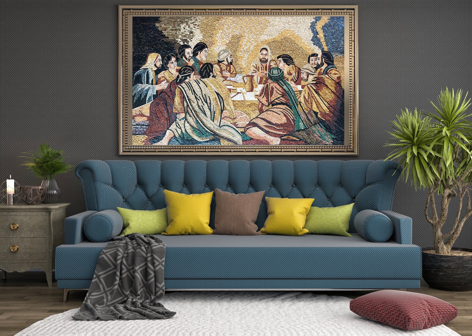 LAST SUPPER - Religious Mosaic Wall Art - Middle Eastern Version ...