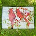 MOSAIC ART - Red Cardinals - Handmade Natural Stone Mural - Mosaic Tile ...