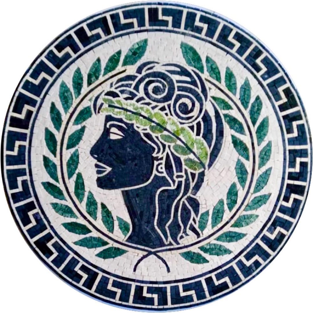 Black Medusa Medallion - Handmade Mosaic Stone Art - Floor Mosaic Tiles ...