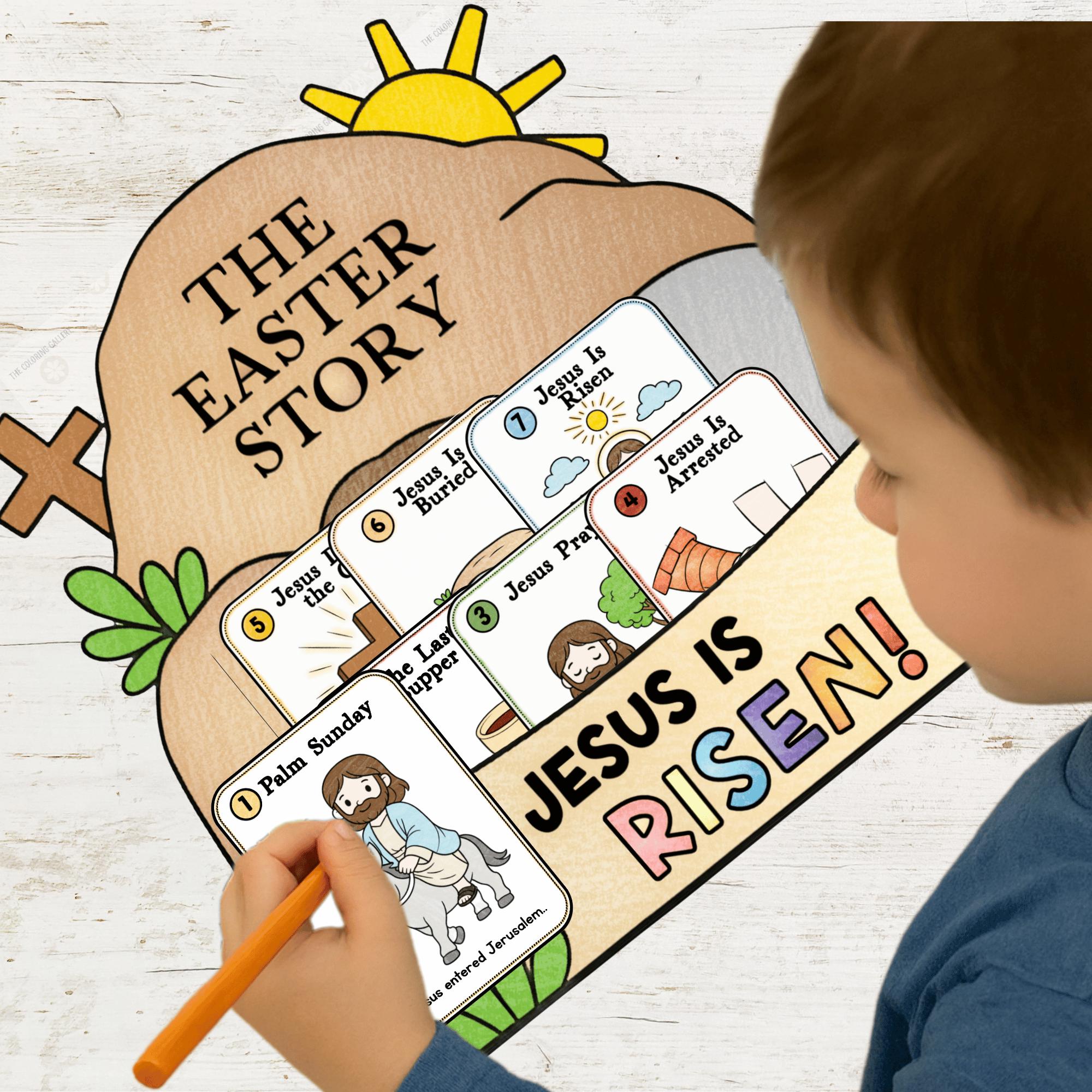 Easter Story Pocket Craft for Kids | Printable Resurrection Activity ...