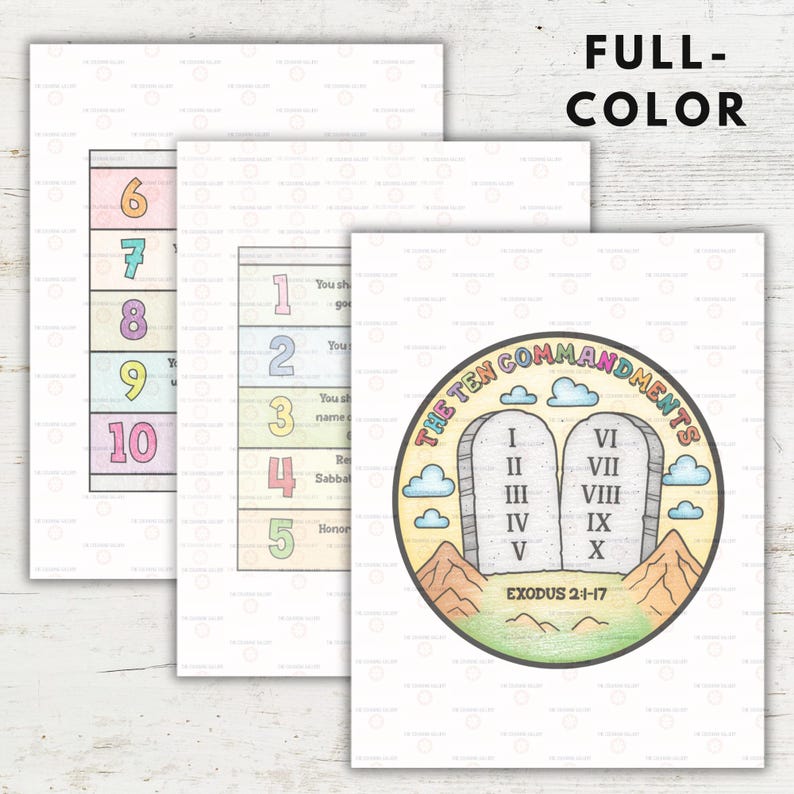 Ten Commandments Folding Surprise Bible Craft, Bible Lesson for ...