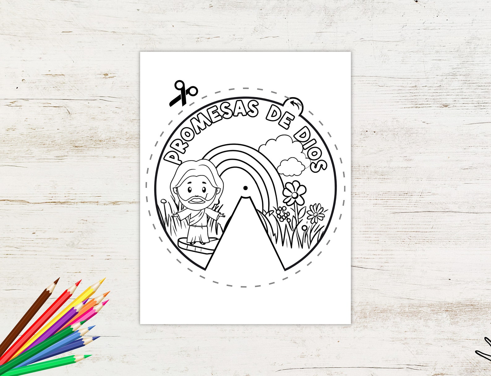 Promises of God Coloring Wheel IN SPANISH, Bible Coloring Wheel ...