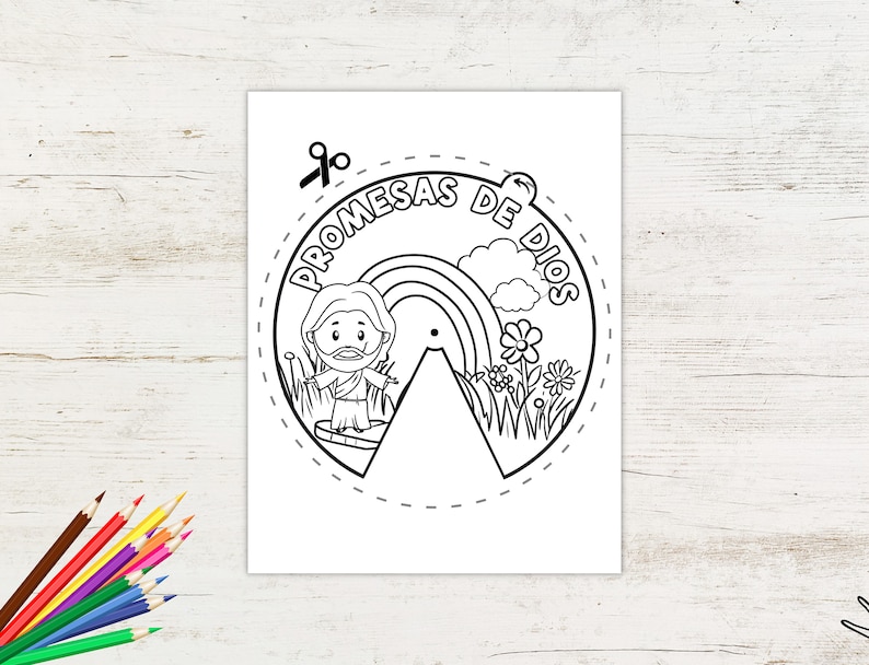 Promises of God Coloring Wheel IN SPANISH, Bible Coloring Wheel ...