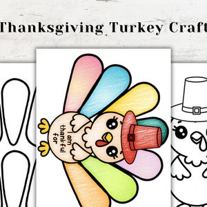 Thankful Turkey Craft for Kids, Thanksgiving Activity, Gratitude ...