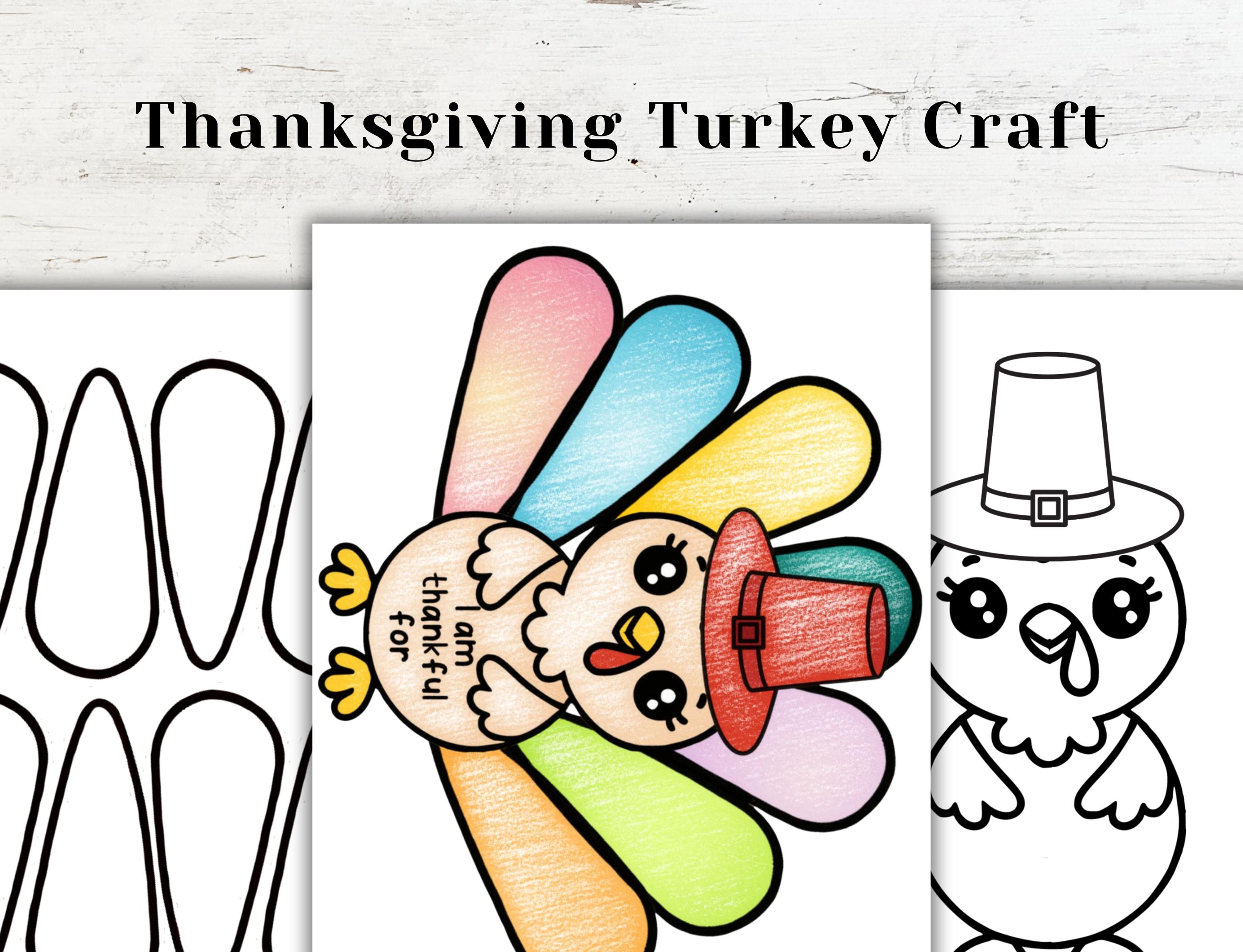 Thankful Turkey Craft for Kids, Thanksgiving Activity, Gratitude ...