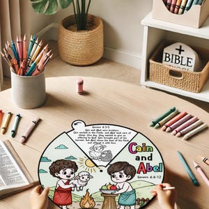 Cain and Abel Coloring Wheel | Bible Story Activity for Kids ...