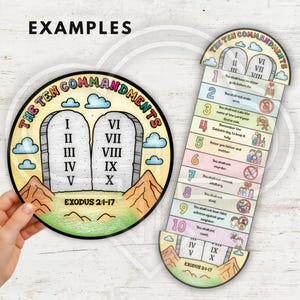 Ten Commandments Folding Surprise Bible Craft, Bible Lesson for ...