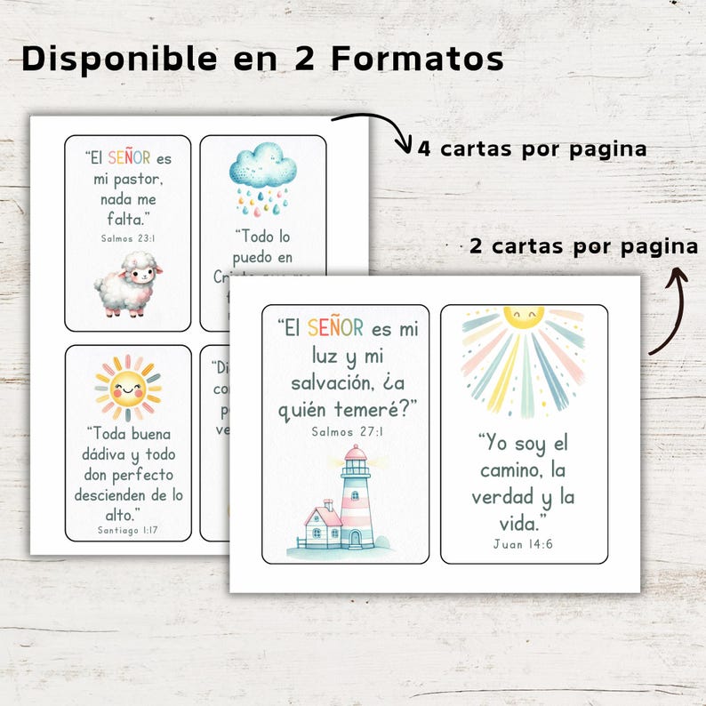 60 Bible Verse Cards IN SPANISH | Scripture Memorization Cards | Bible ...