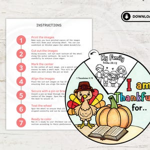 I Am Thankful for - Coloring Wheel, Thanksgiving Coloring Wheel ...