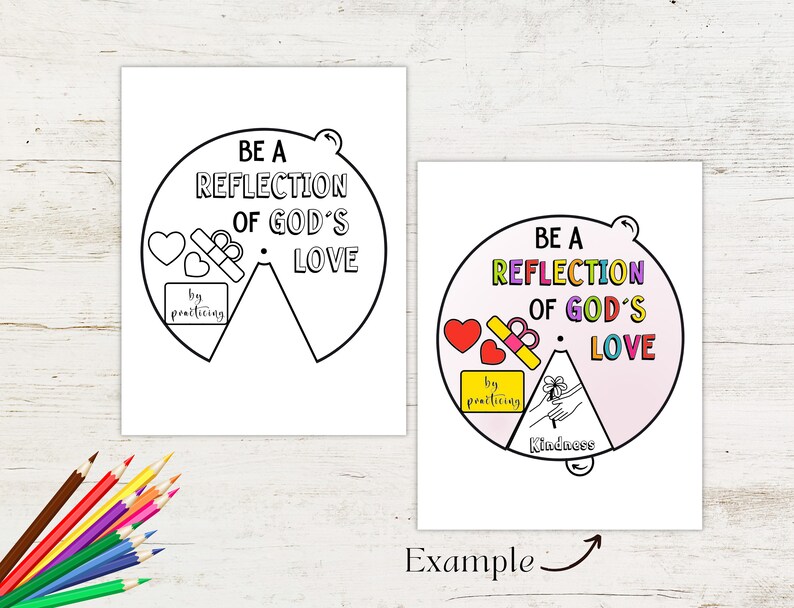 God is Love Coloring Wheel, God Coloring Wheel, Printable Bible ...
