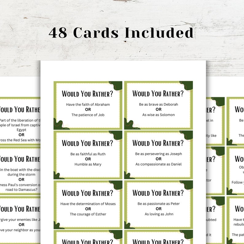 Bible would You Rather Questions would You Rather Bible This or That ...