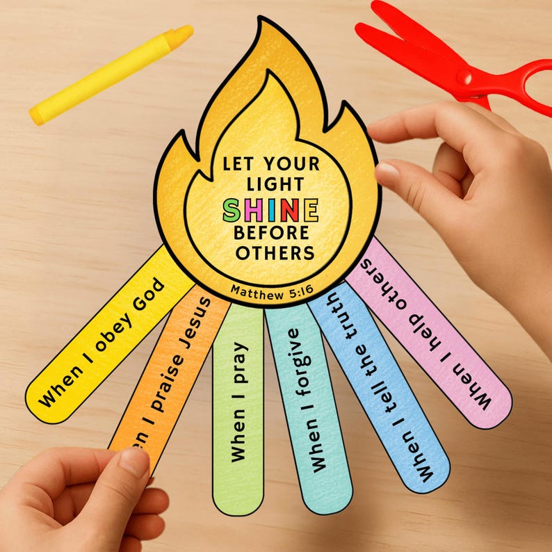 Let Your Light Shine Bible Craft for Kids | Printable Sunday School ...