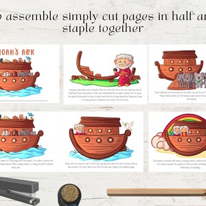 Noah Ark Printable for Kids, Printable Mini Book, Noah Ark Story, Kids ...