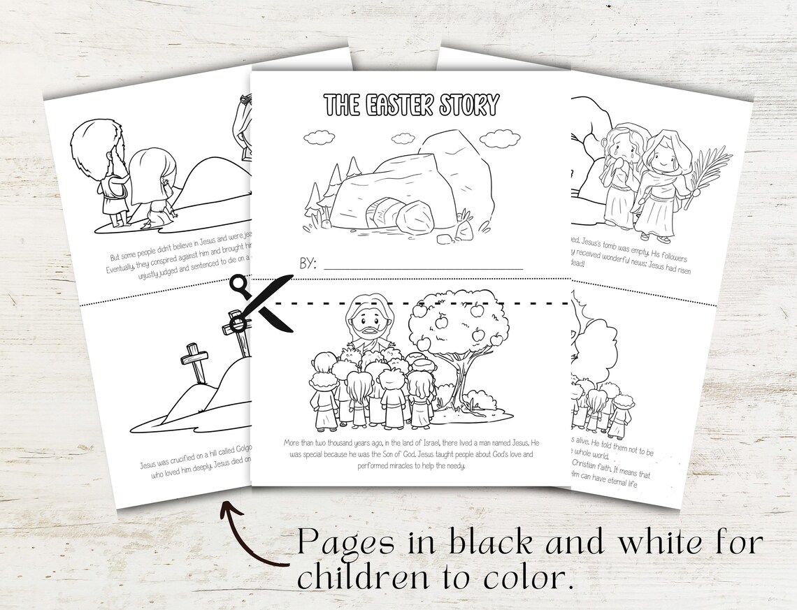 Easter Story Printable for Kids, Printable Mini Book, Kids Crafts ...