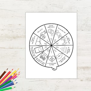 Ten Commandments Coloring Wheel | Bible Story Wheel | Printable Bible ...